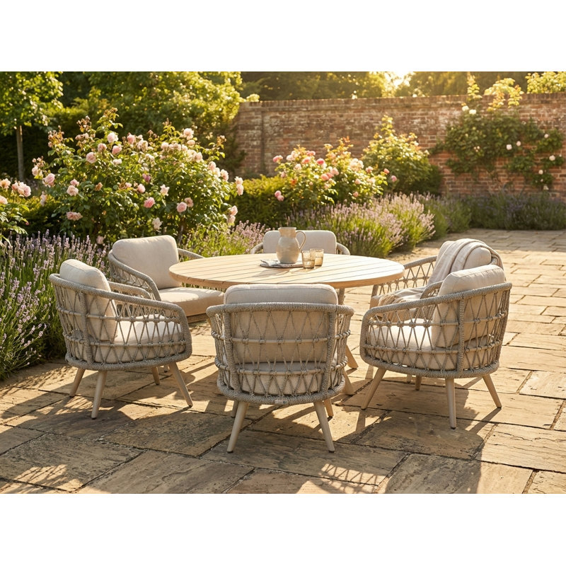 Dakota Fields Vargo Low Dining Set with Salora Table | Wayfair.co.uk