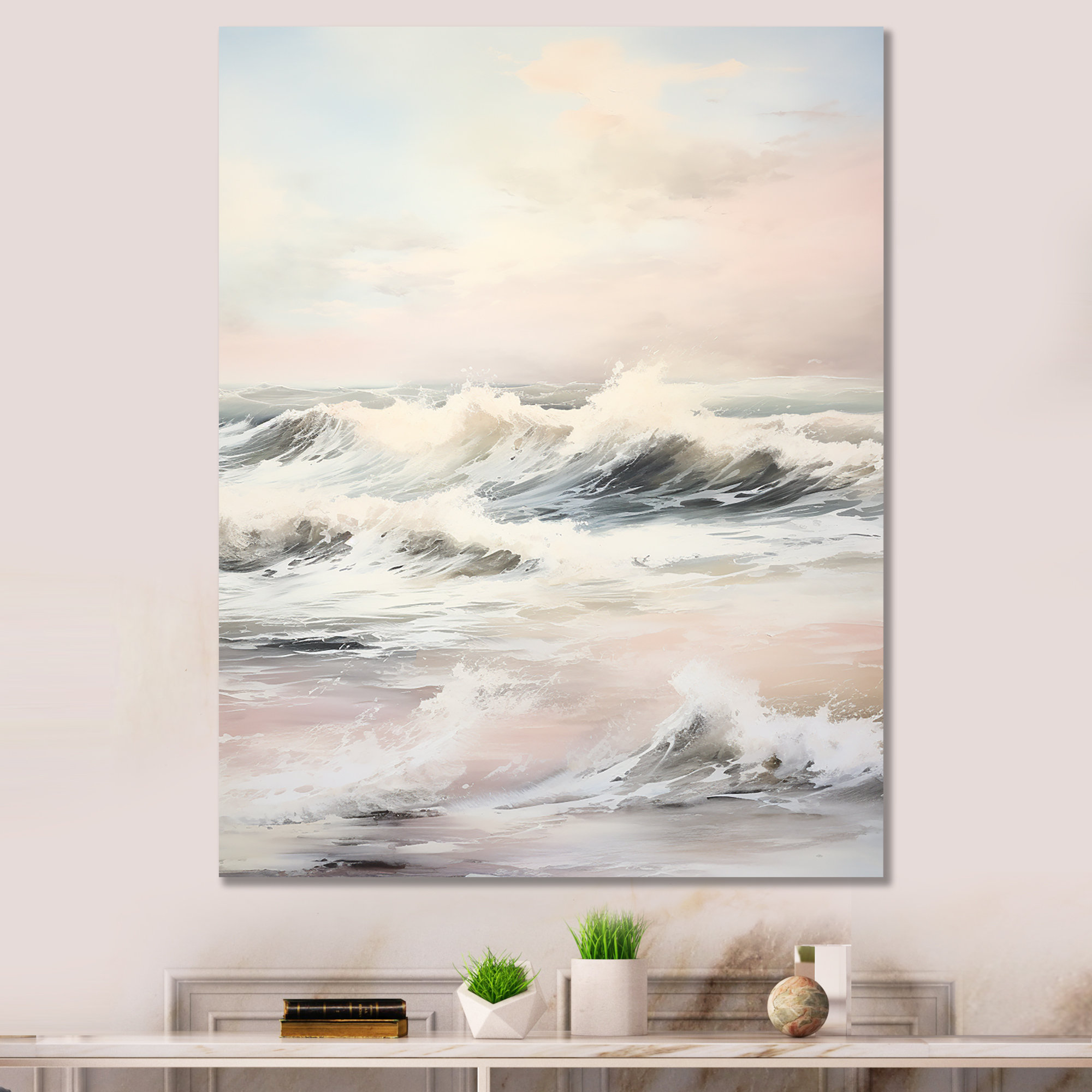 Dovecove Scavotto Beige Pink Minimalism Tranquil Whispers I - Print on ...