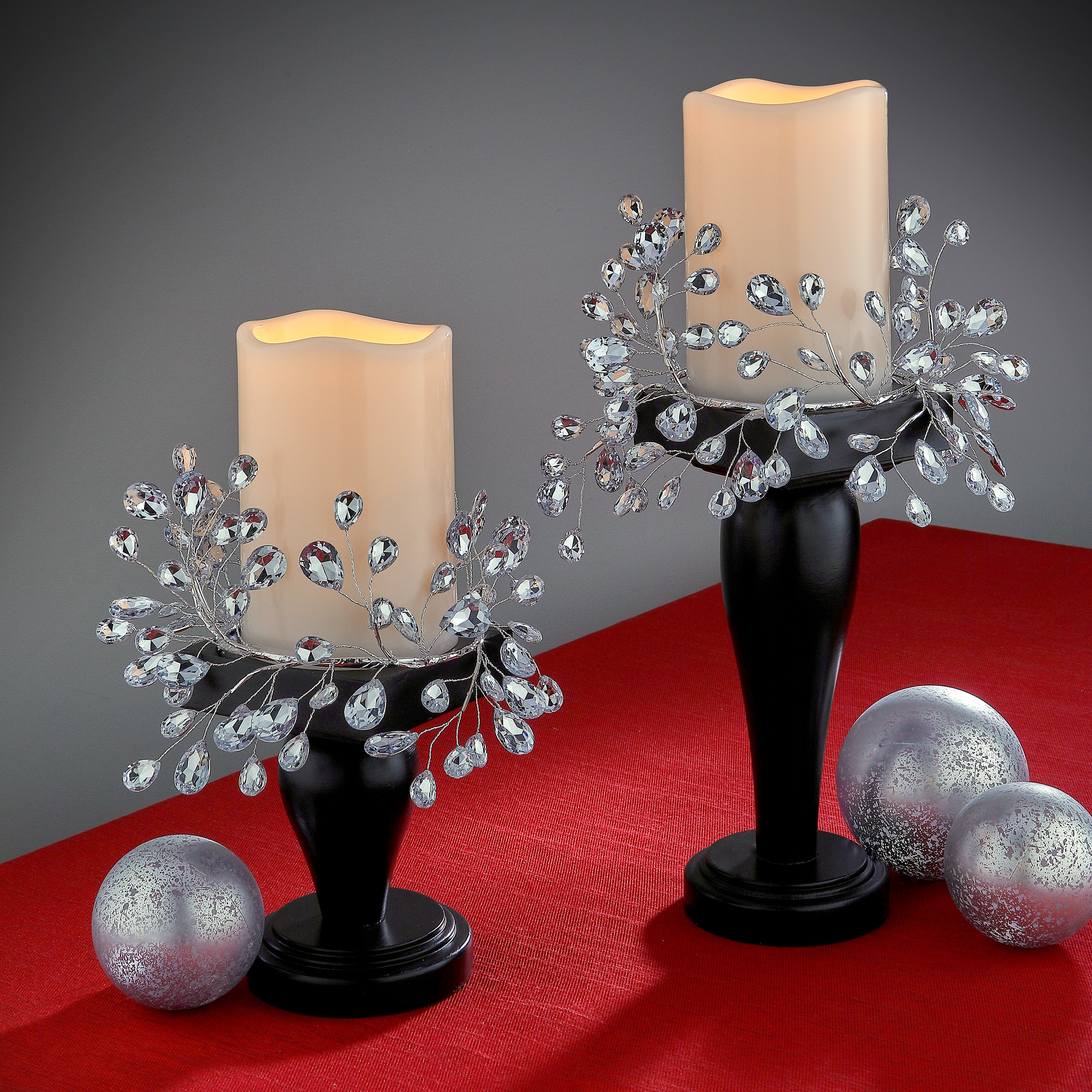 Regency International Metal Jewel Candle Ring Set of 2 | Wayfair