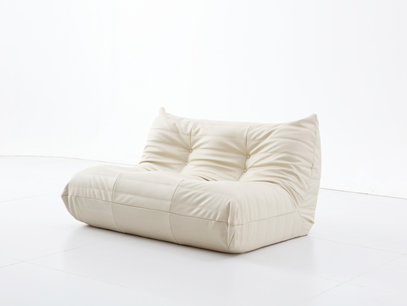 Trule Abbie 51.5'' Loveseat Lazy Leather Sofa Bean Bag Chair Floor Sofa ...