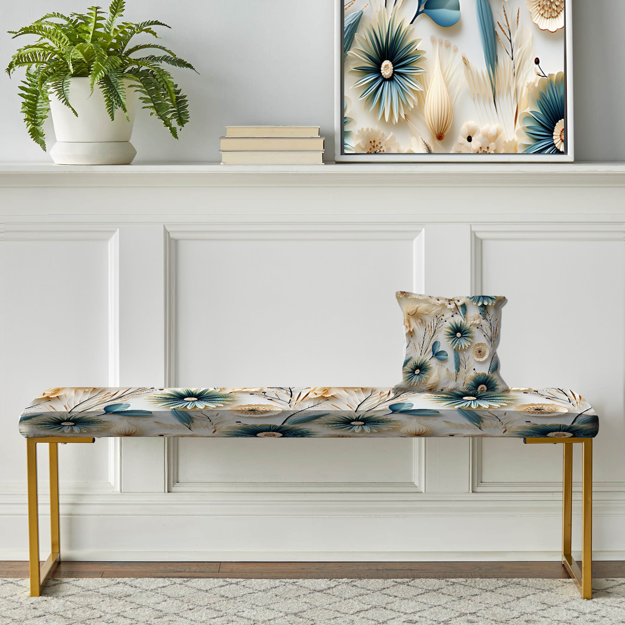 Design Art Blue And White Coastal Retreat Seashells I - Floral ...