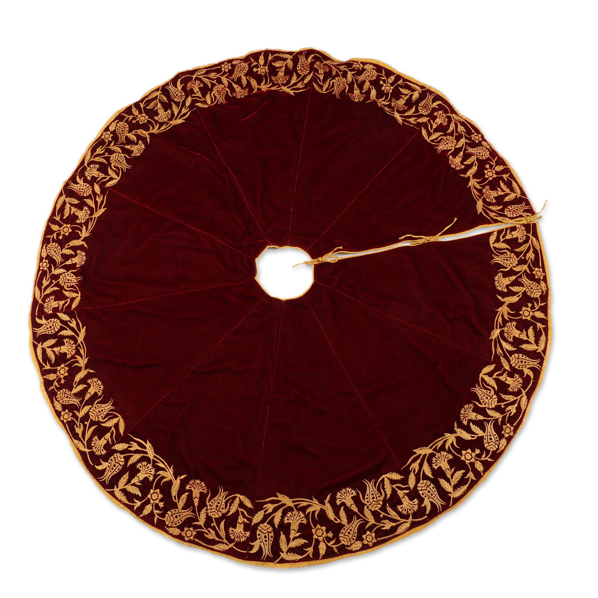 The Holiday Aisle® Solid Color Velvet Tree Skirt | Wayfair
