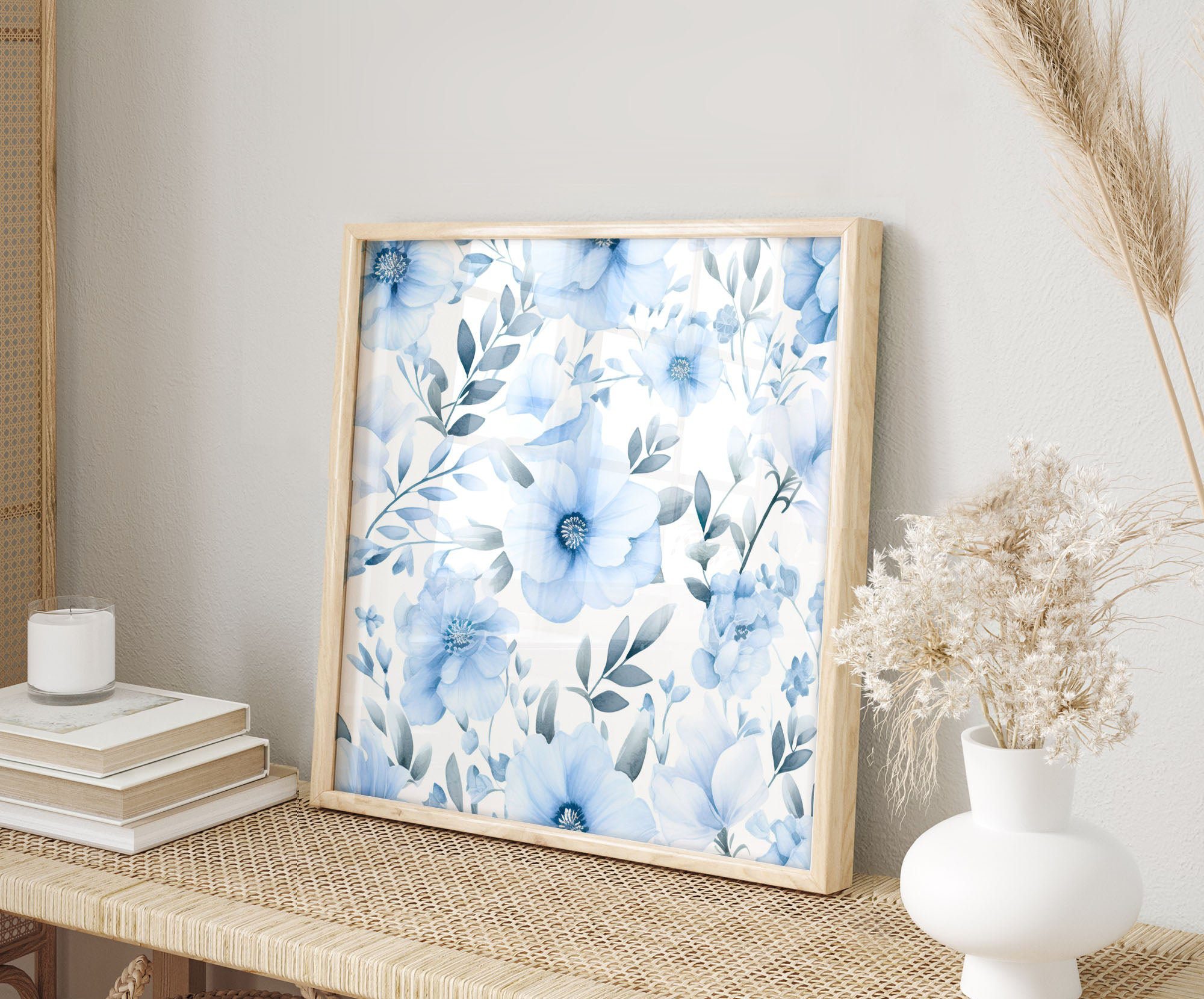 Winston Porter Floral Blue Flower Cottagecore Pattern I Cottage ...