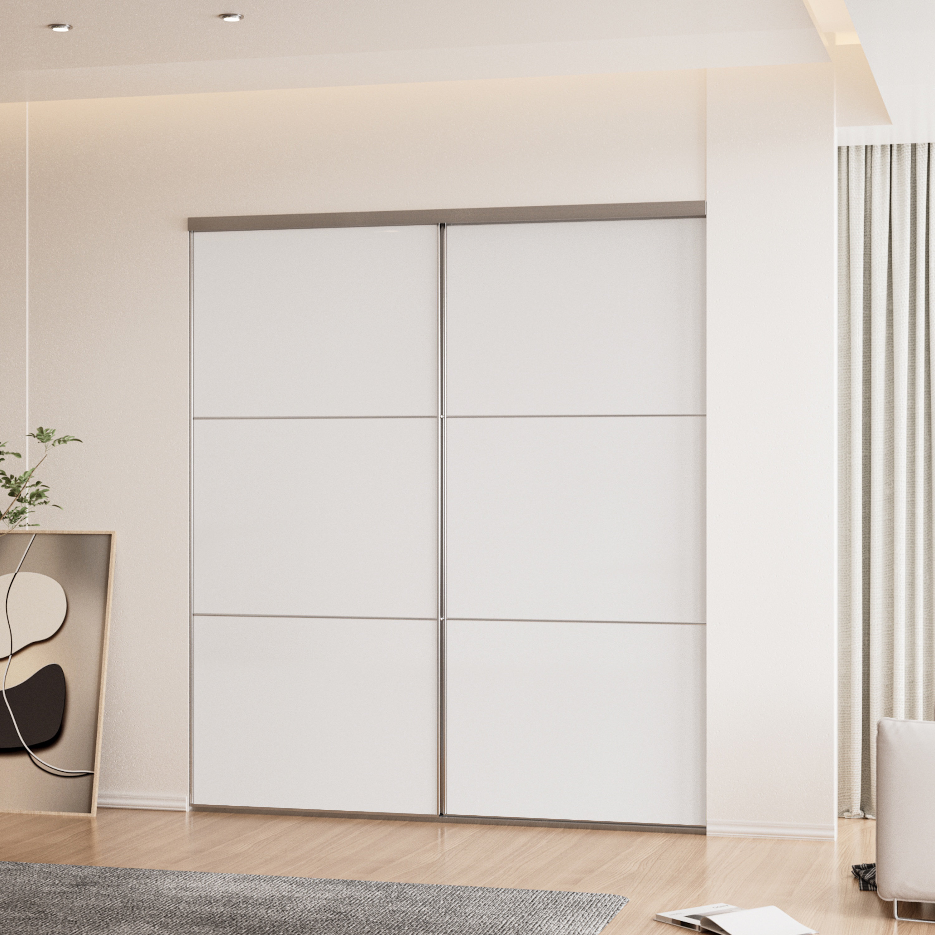 AZUPIN Wood Panelled Sliding Door With Hardware Kit - Wayfair Canada