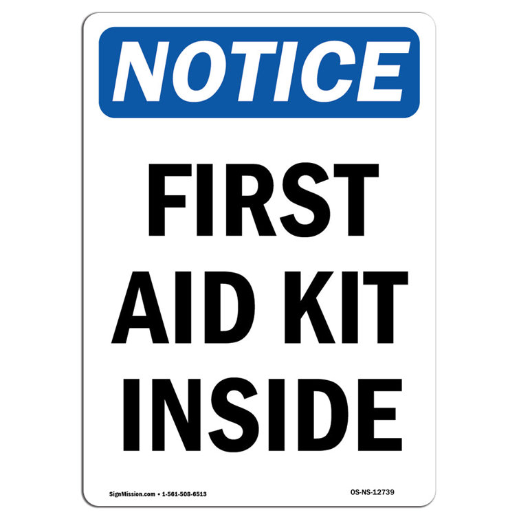 SignMission First Aid Kit Inside Sign | Wayfair