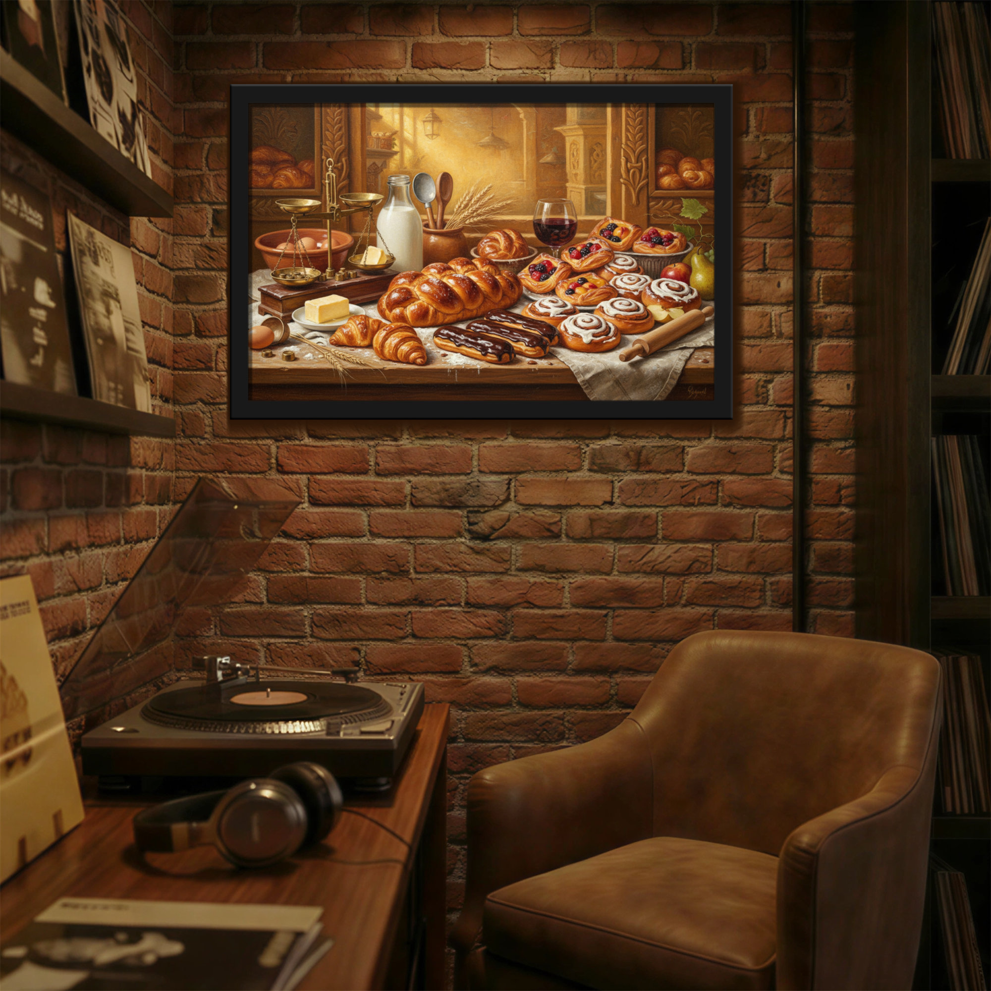 Astoria Grand Fashion Bakery Still Life With Fresh Pastries And Bread ...