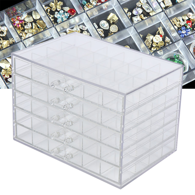 Rebrilliant Grids Transparent Jewelry Box | Wayfair