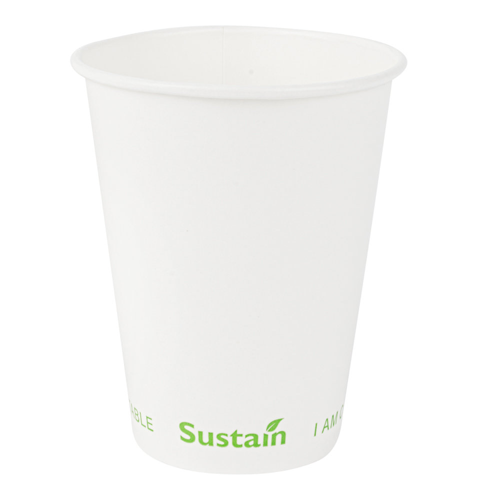 Restaurantware Paper Cups 1000 Pack of 12 oz Sustainable PLA Lined ...