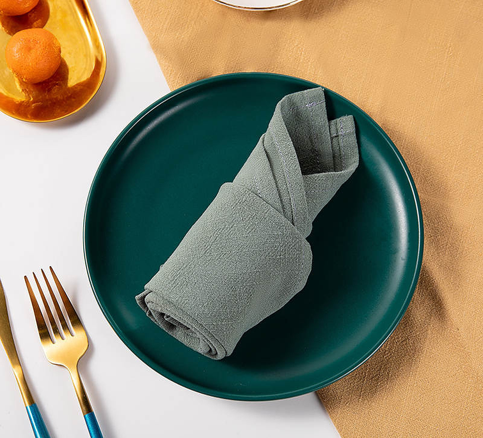 Eider & Ivory™ Stone Washed Linen Table Napkins Set Of 4 & Reviews ...