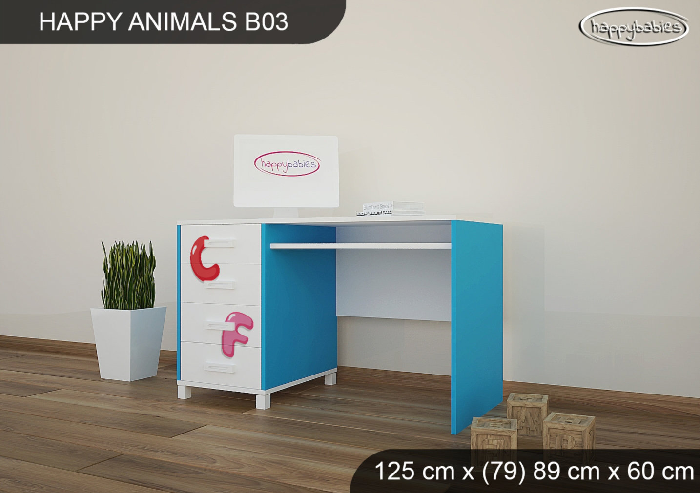 Happy Babies Animals 125cm W Computer Desk | Wayfair.co.uk