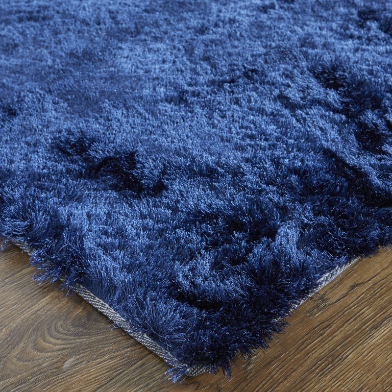 The Conestoga Trading Co. Hand Tufted Performance Dark Blue Rug ...