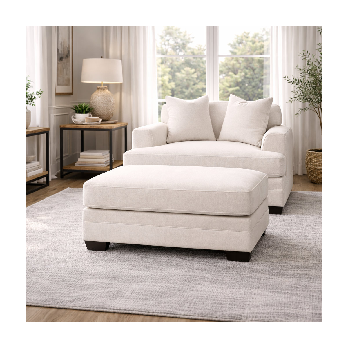 Birch Lane™ Edan Upholstered Ottoman | Wayfair