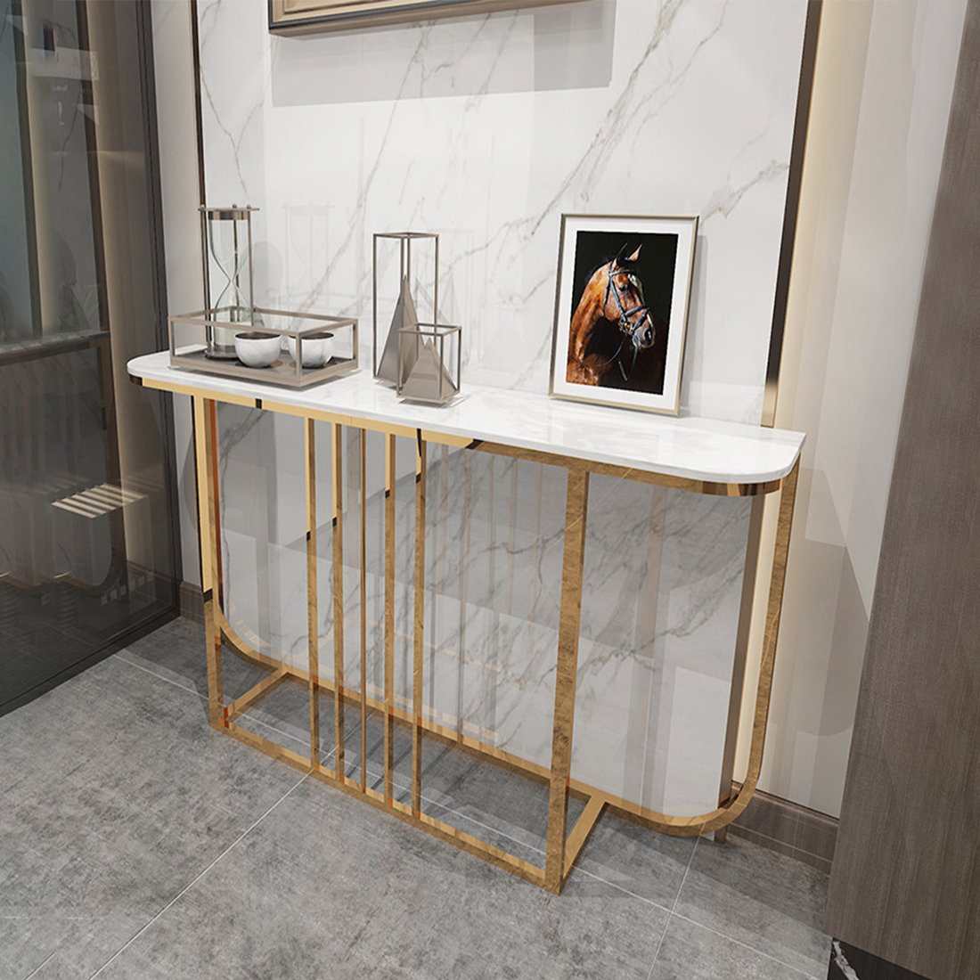 Orren Ellis Italian-style minimalist corridor console table | Wayfair