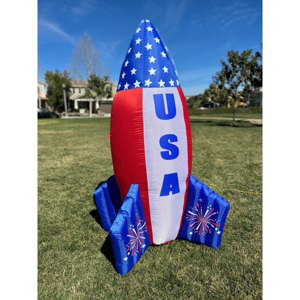 The Holiday Aisle® 6 Foot Tall Lighted Patriotic Independence Day 4th ...