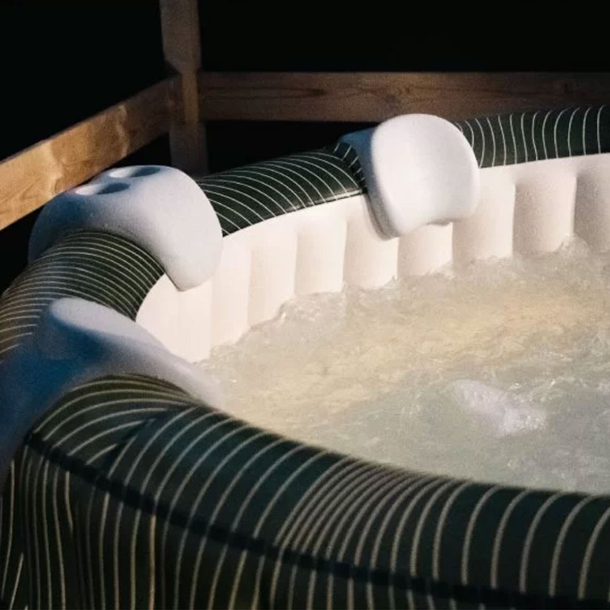 MSpa Round Inflatable Bubble Spa Hot Tub with LED Lights | Wayfair