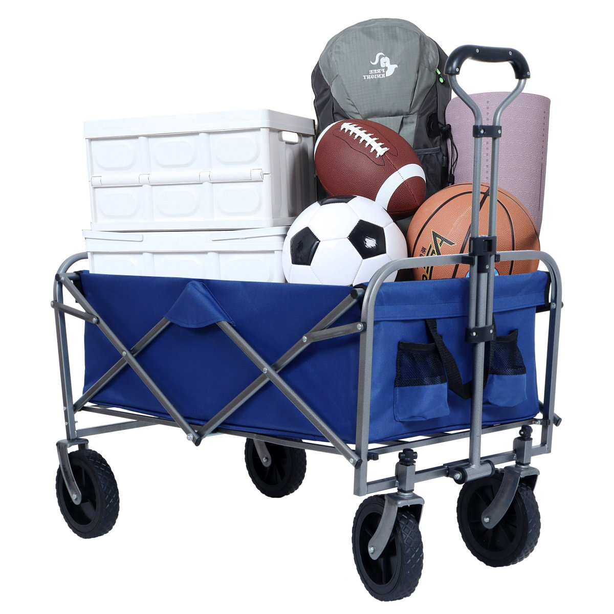 gearonic Collapsible Wagon Cart Foldable,Wagons Carts Foldable with Wheels with Drink Holders ...