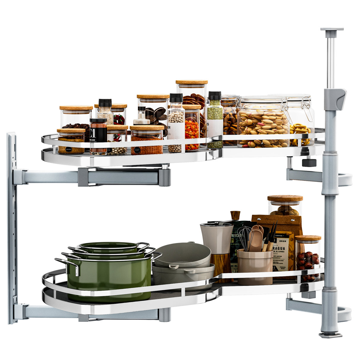 Mint Pantry® Balconera Swing Left Blind Corner Kitchen Cabinet Pull Out ...