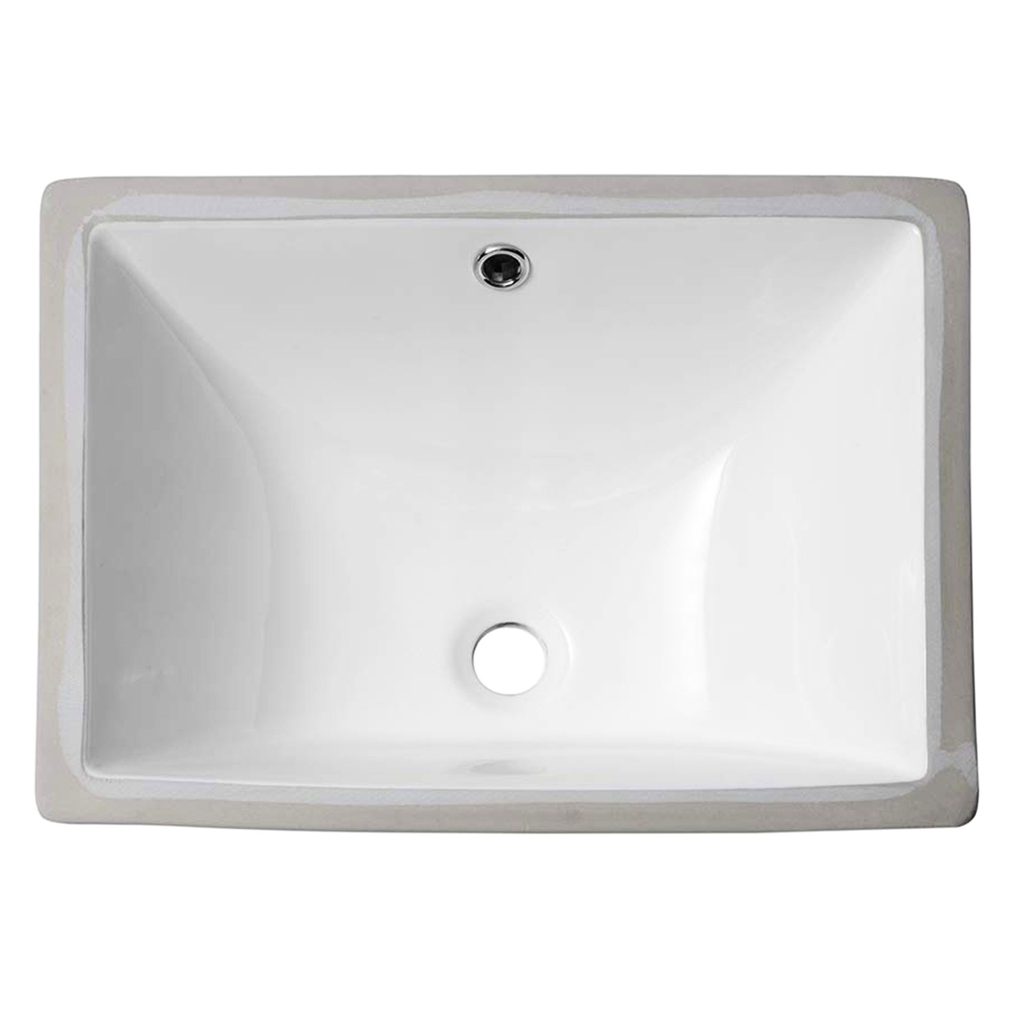 LavishLodge 18.5"X13.5" White Ceramic Undermount Bathroom Sink - Modern ...