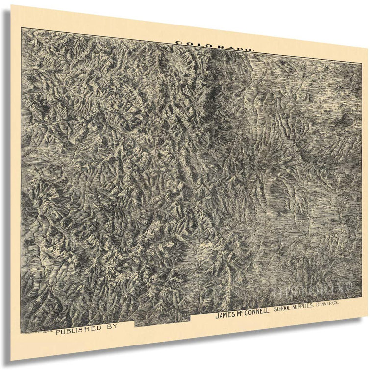 HISTORIC PRINTS HISTORIX Vintage 1894 Colorado Map Poster - 18X24 Inch ...