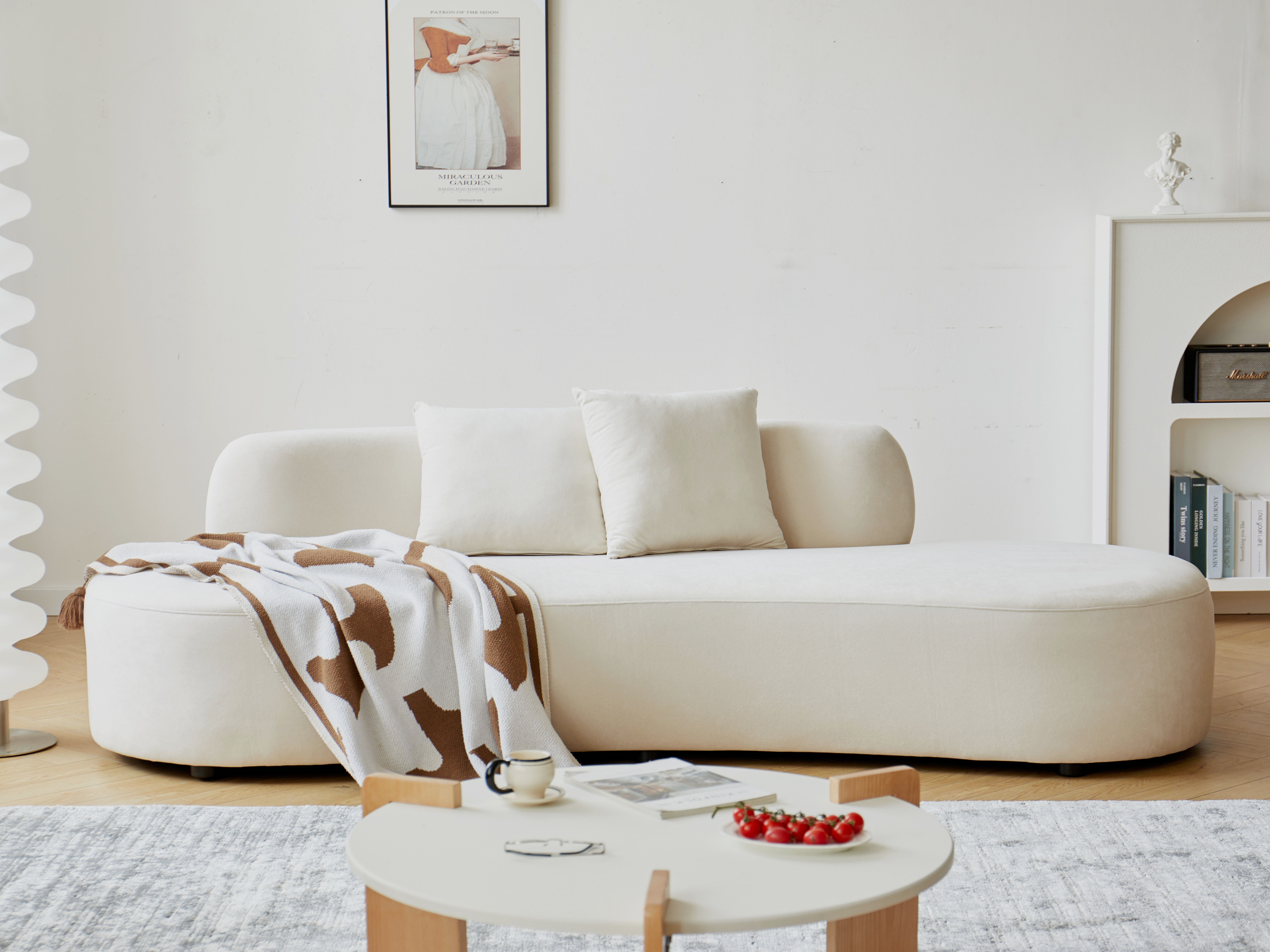 Ebern Designs 90.2'' Wide half moon design sofa & Reviews - Wayfair Canada