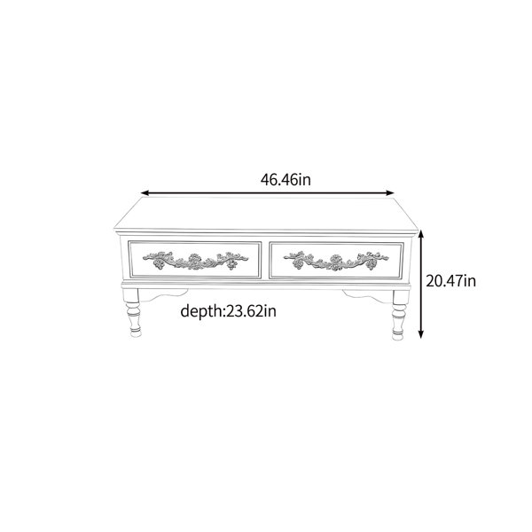 Canora Grey Four Leg Single Coffee Table with Storage | Wayfair