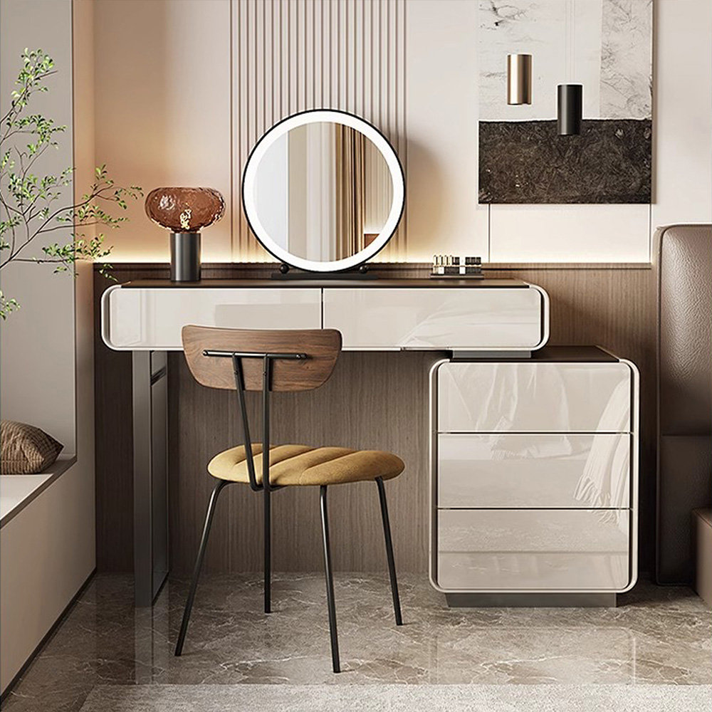 Orren Ellis Makeup Vanity with Light mirror,5 drawers | Wayfair
