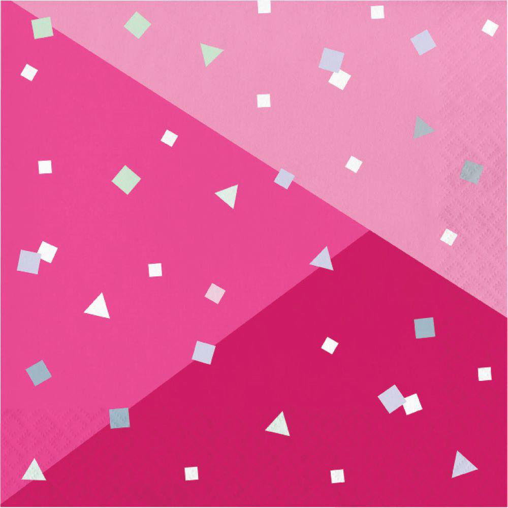 Creative Converting Hot Pink Foil Napkins, 48 ct. | Wayfair