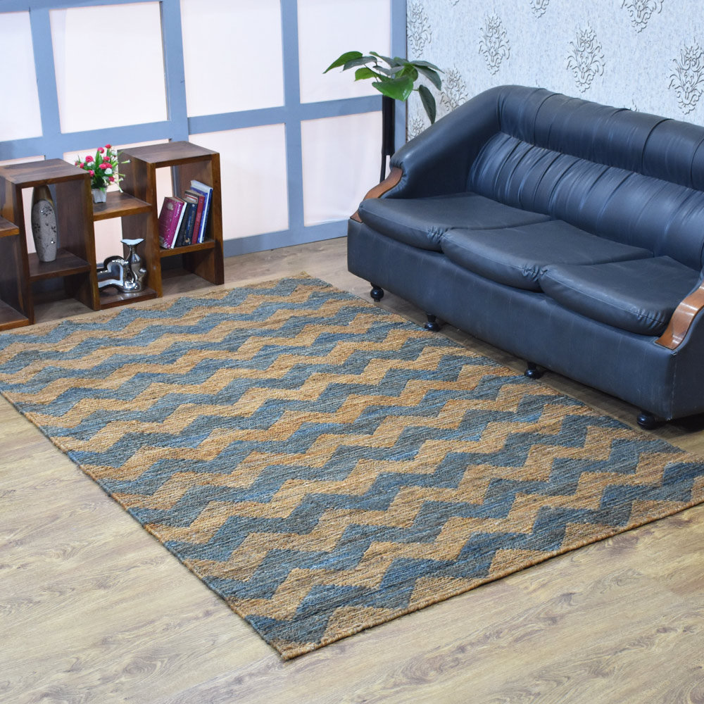 Latitude Run® Chevron HAND KNOTTED SUMAK JUTE ECO-FRIENDLY SOLID AREA ...