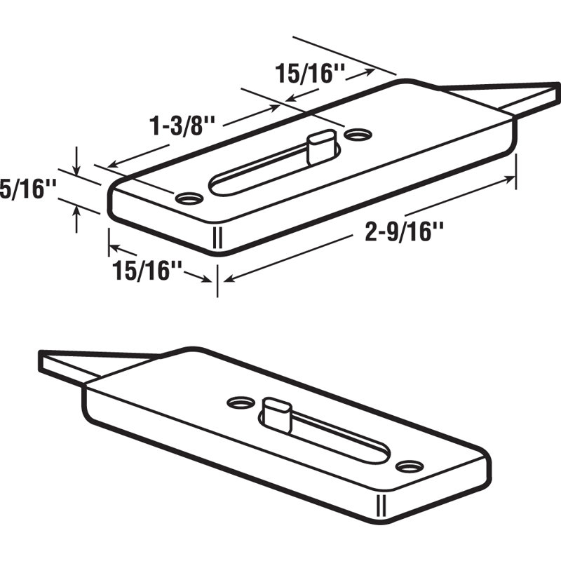 Prime-Line 2-9/16 in., White Plastic, Spring-Loaded Tilt Latch (1 Pair ...