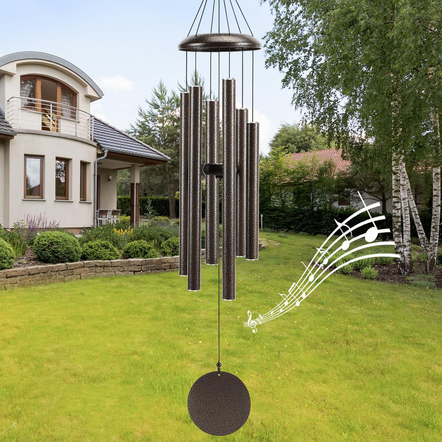Arlmont & Co. 40inch Wind-Chimes-Outdoor-Deep-Tone, Soothing Melodic ...