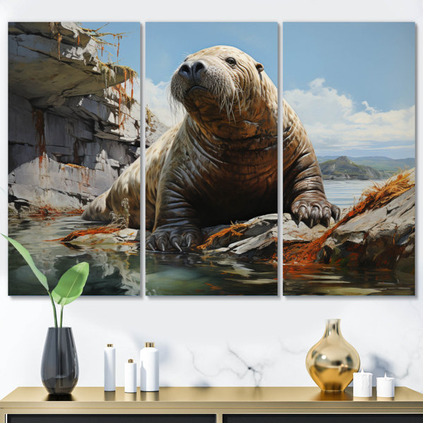 Loon Peak® Walrus Rustic Charm - Walrus Metal Wall Decor Set | Wayfair