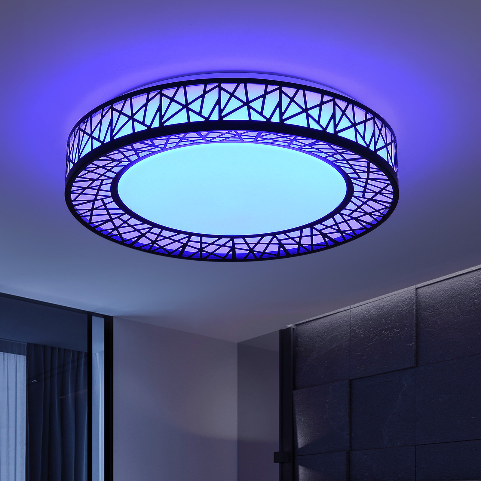 Latitude Run® RGB Bird’S Nest LED Ceiling Light – Dimmable RGB+2700 ...