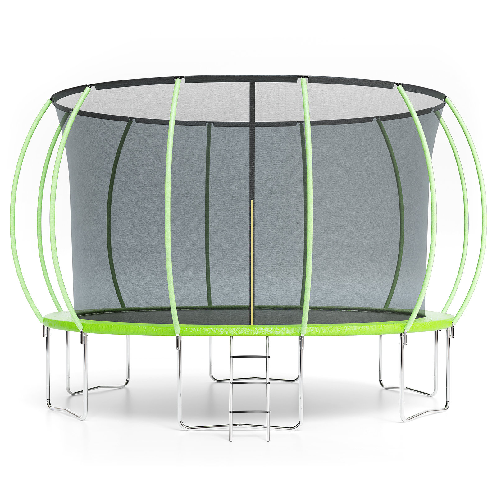 Babevy Round Backyard Trampoline with Safety Enclosure | Wayfair