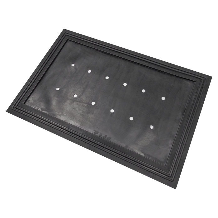 MSI Black Bevel 24" x 36" Rubber Door Mat Tray & Reviews | Wayfair