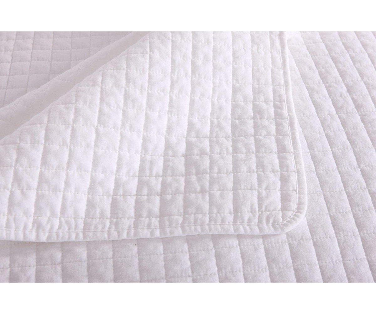 MarCielo whiteCT quilt check Bedspread Reversible Quilt Set & Reviews ...