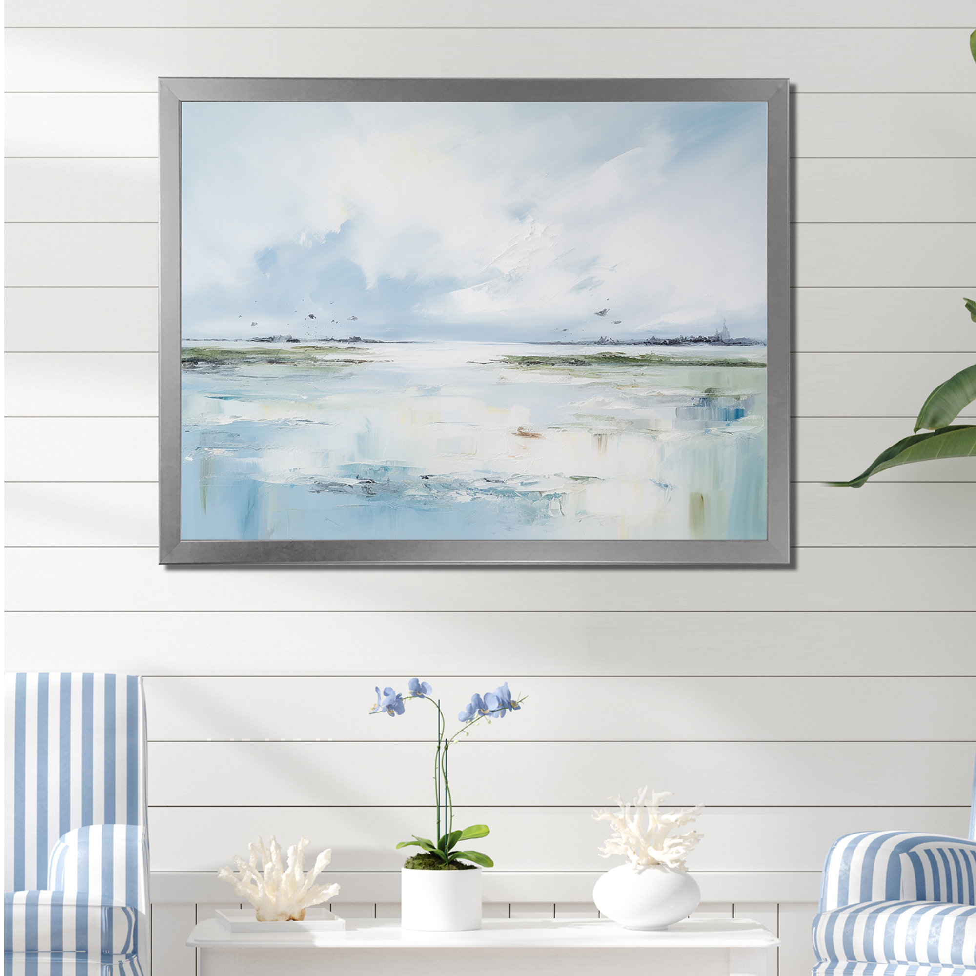 Wrought Studio™ Soft Color Beach Horizon - Beach & Ocean Wall Art ...