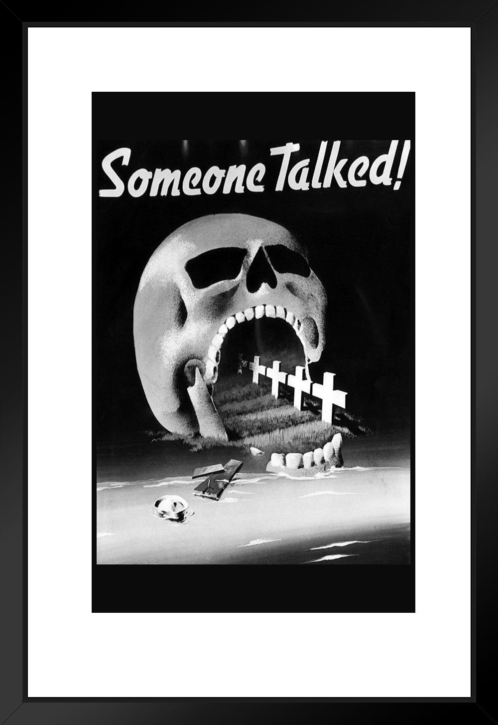 Trinx " Someone Talked Skull World War II Propaganda Poster Protect Our ...