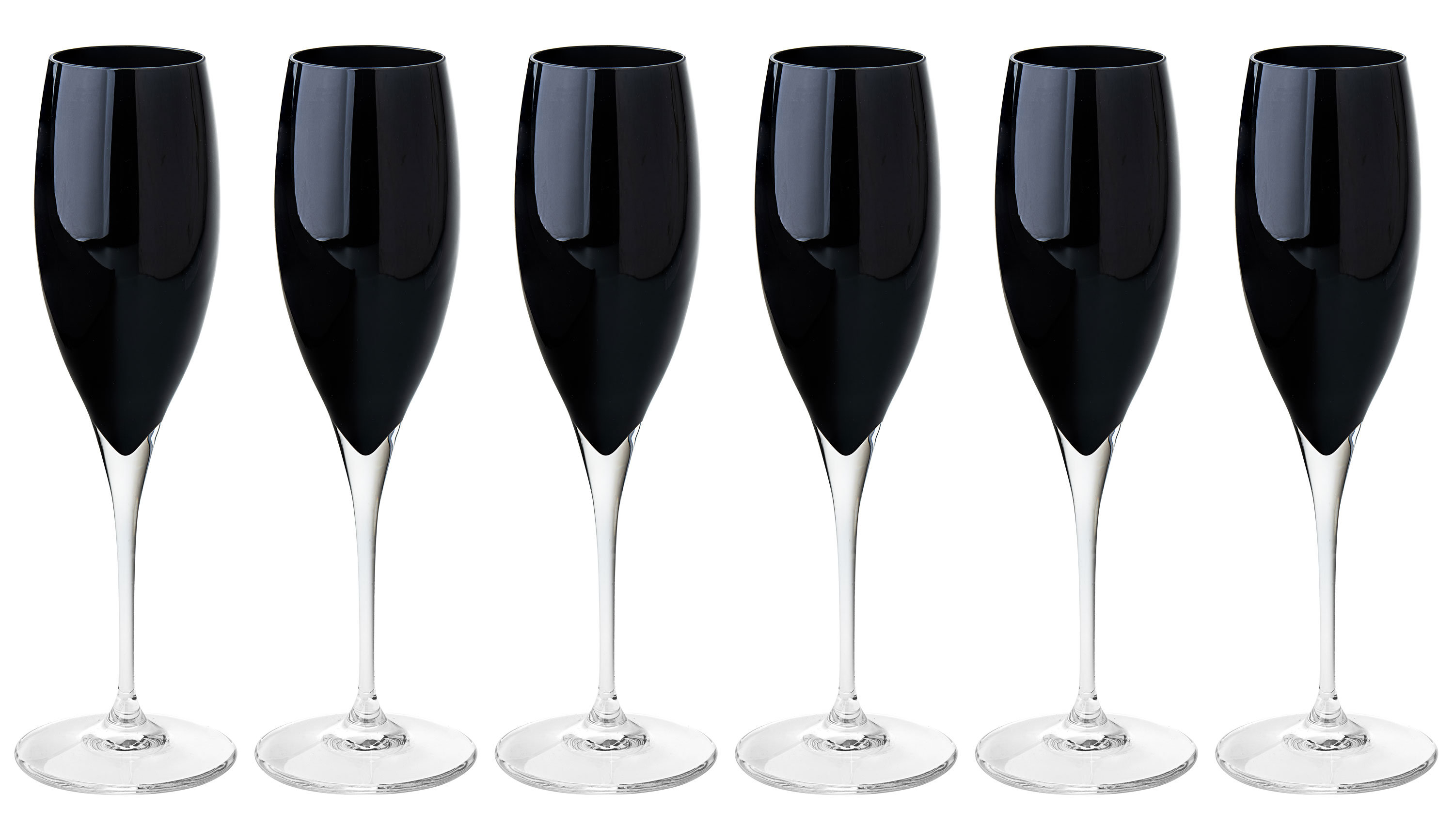Majestic Crystal Glass Toasting Flute - Champagne - Flutes - Set Of 6 ...