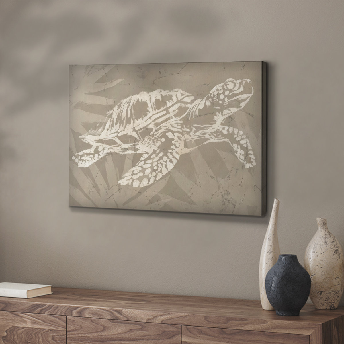 Bay Isle Home™ Batik Sea Turtle I -Gallery Wrapped Cavas | Wayfair