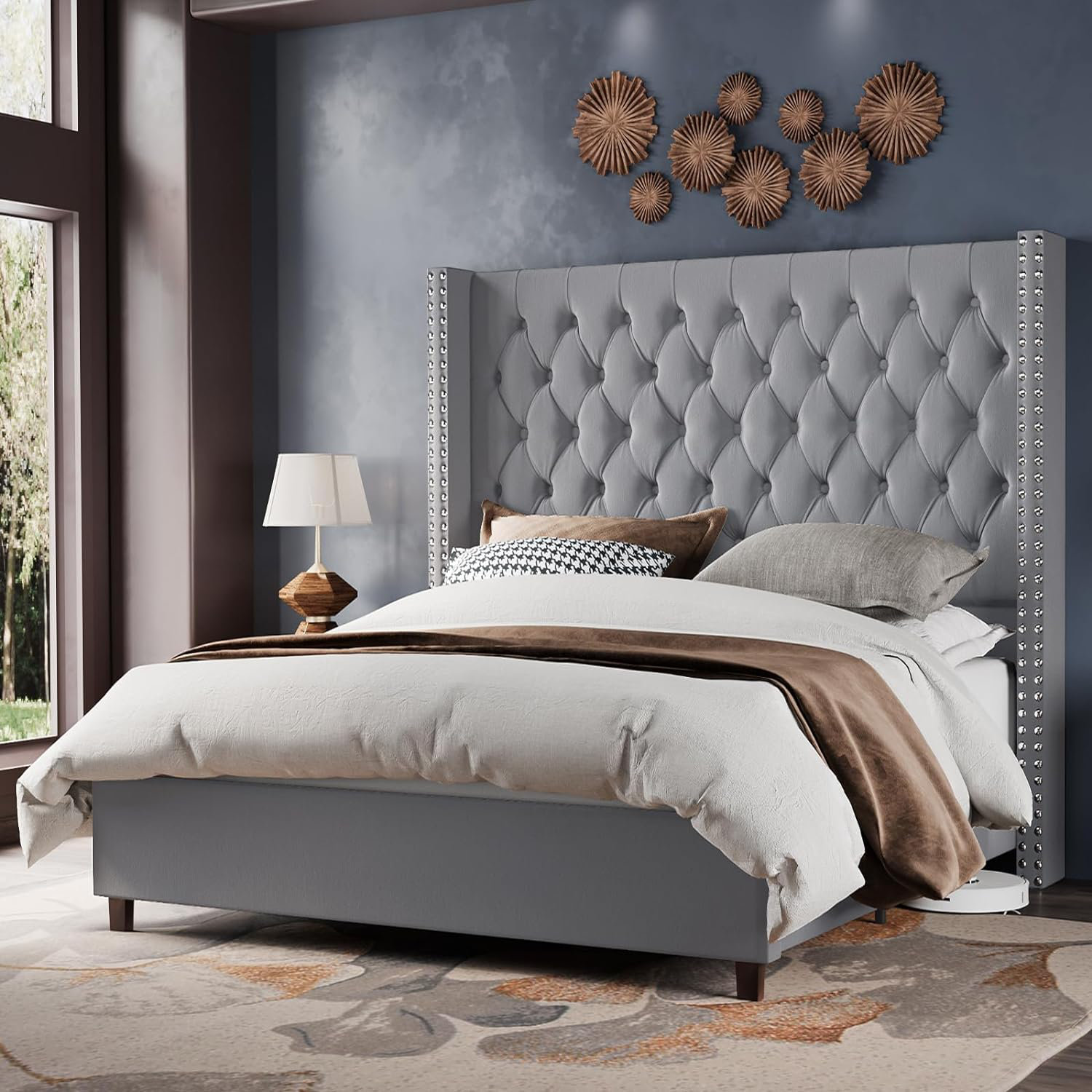 Willa Arlo Interiors Duluth Upholstered Wingback Bed & Reviews | Wayfair