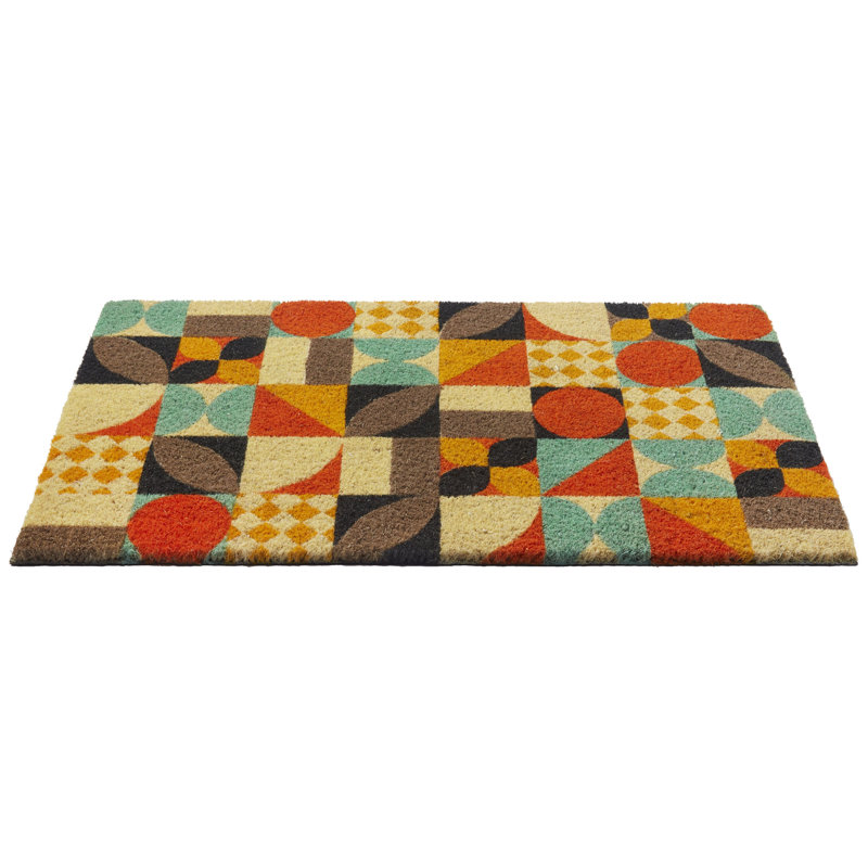 Home Furnishings by Larry Traverso Geometric Outdoor Doormat | Wayfair