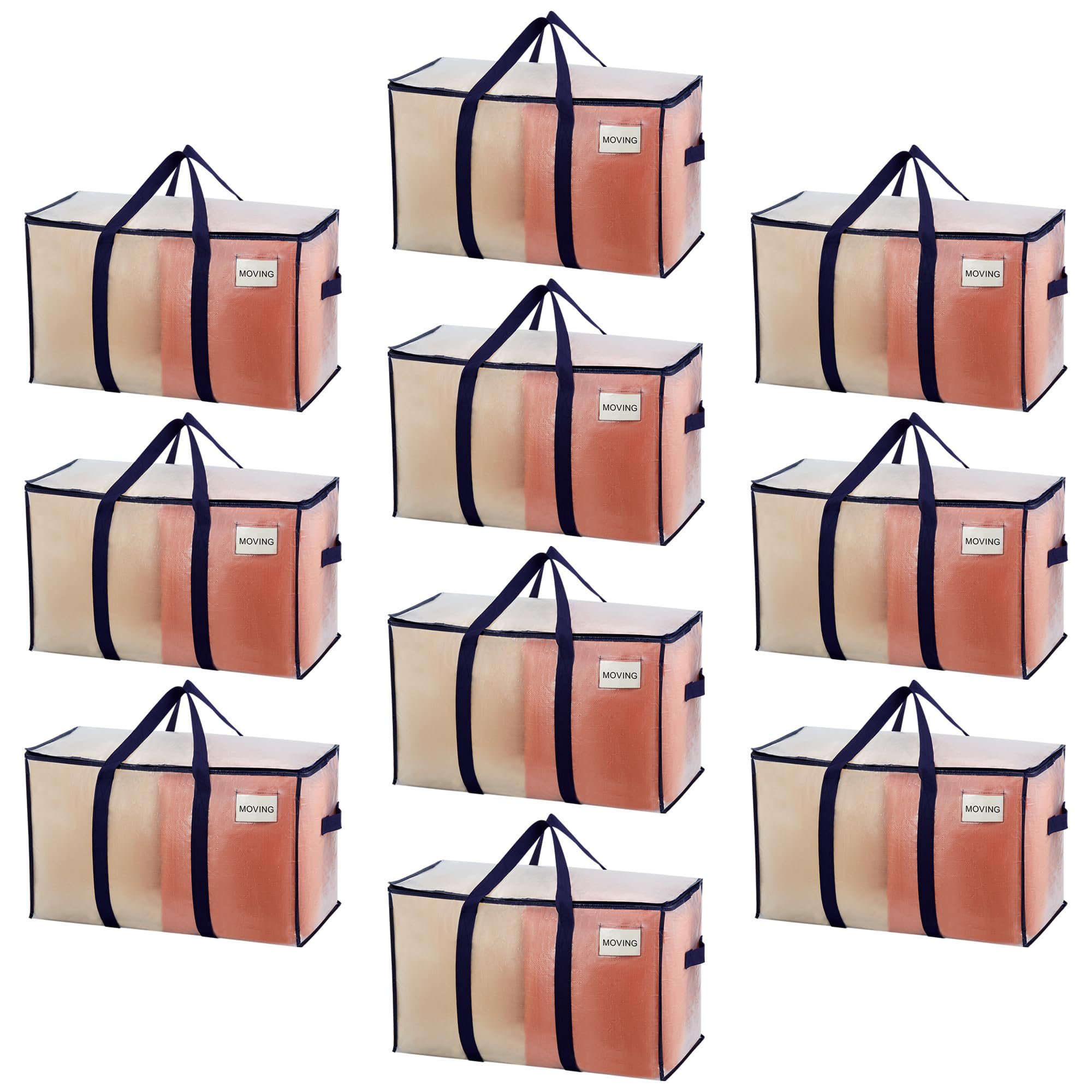 Hokku Designs 10 Pack Moving Bags, Heavy Duty, Moving Boxes Alternative ...