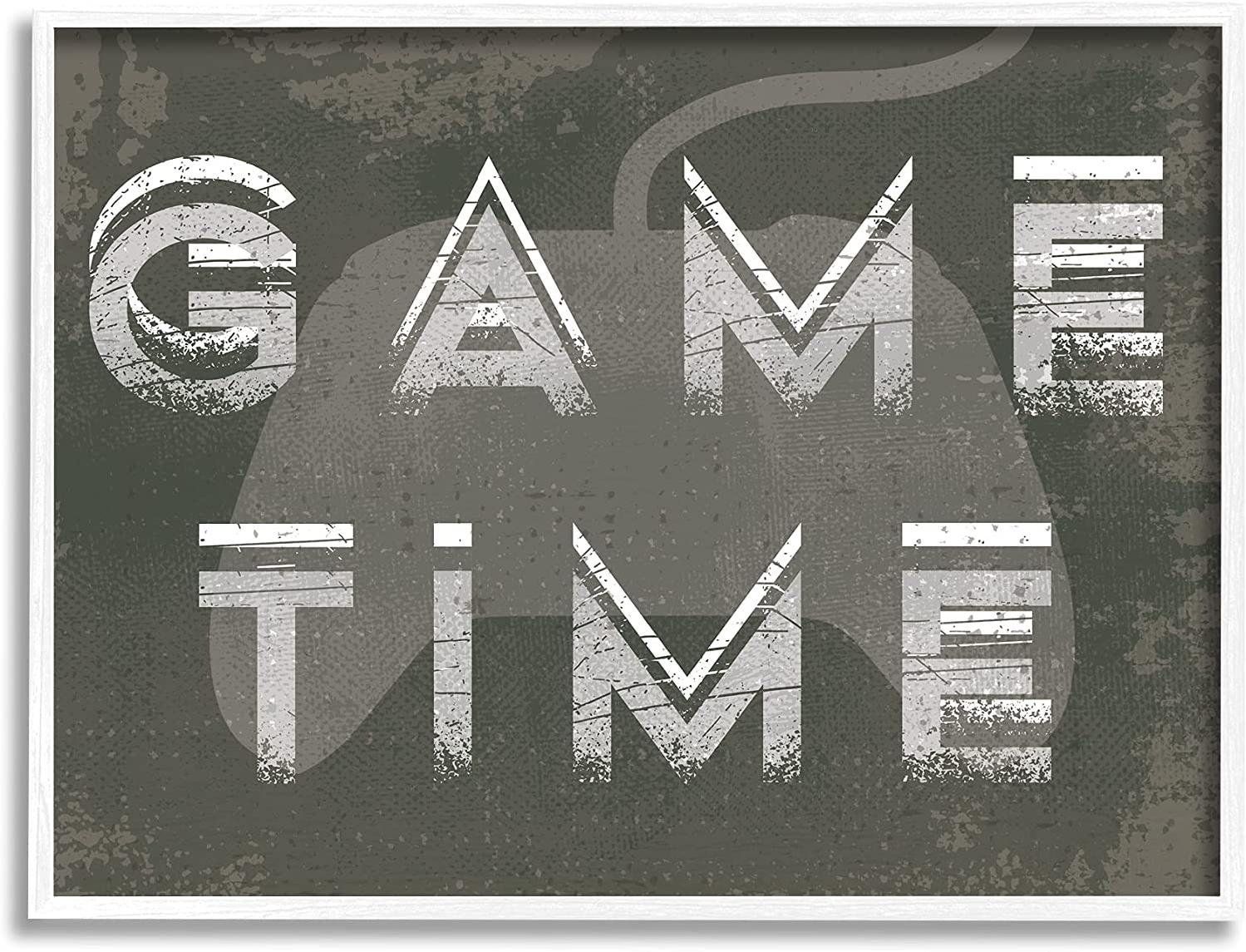 Trinx Game Time Distressed Typography Modern Video Gamer " Game Time ...