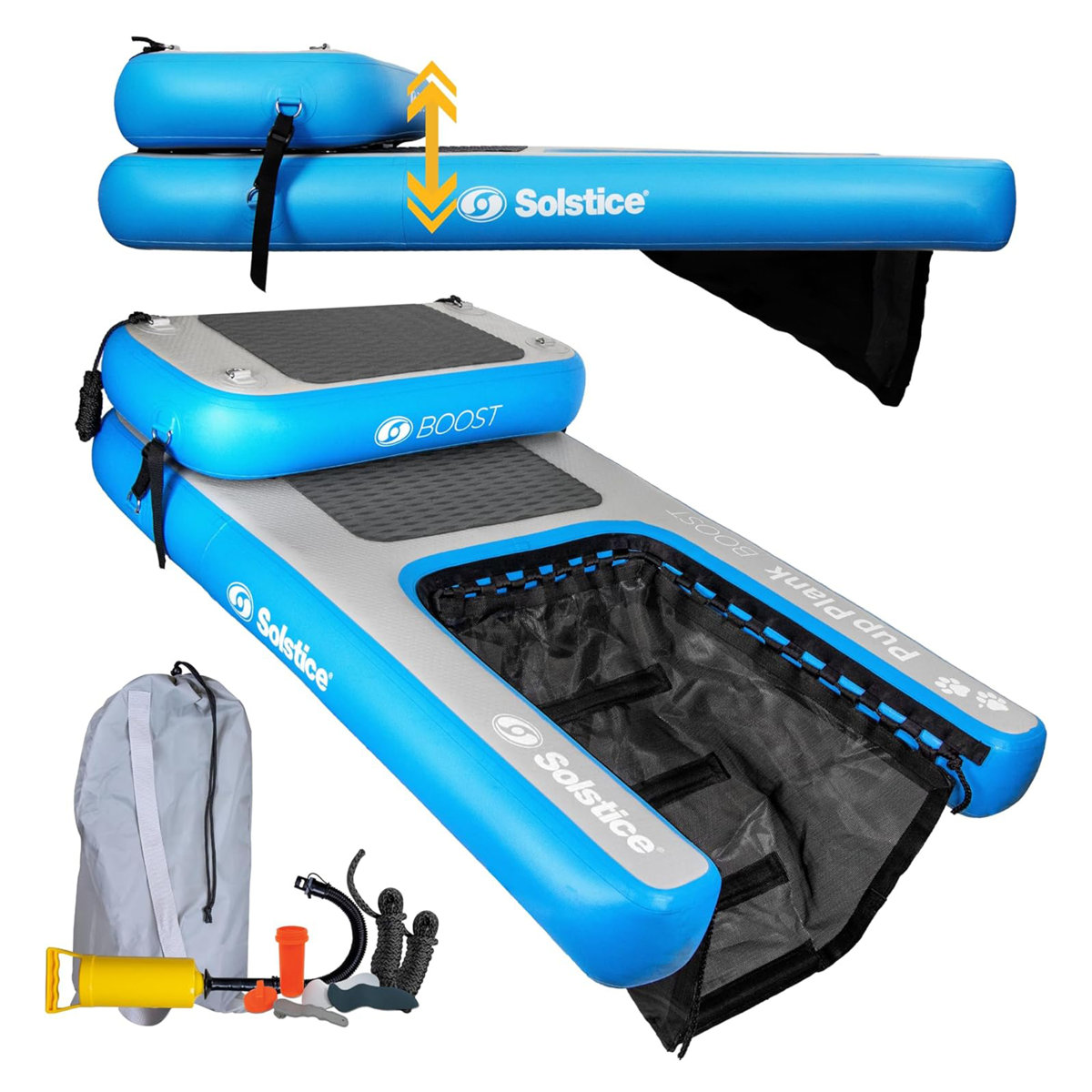 Solstice Original Inflatable Pup Plank Dog Float Floating Ramp Ladder ...