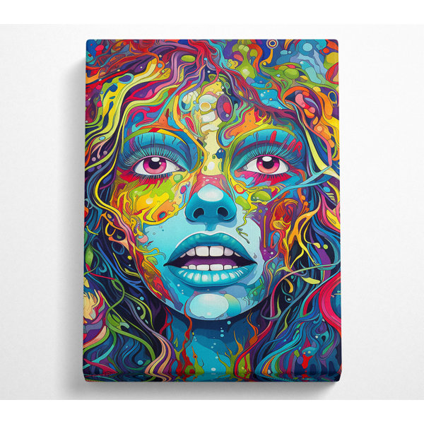 Bright Star Blue Zombie Girl Colours - Single Picture Frame Print on ...
