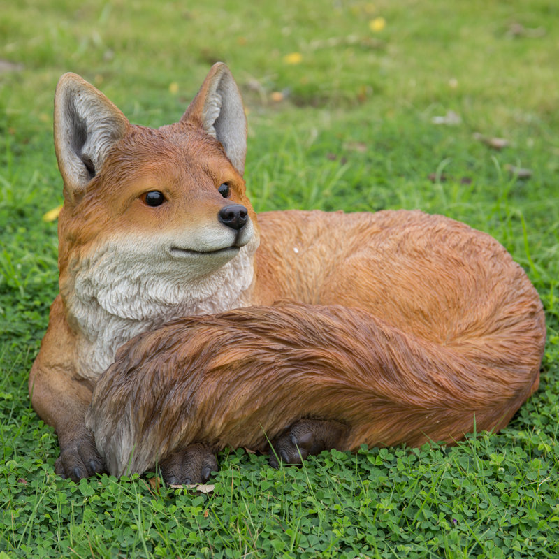 Hi-Line Gift Ltd. Fox Laying Down Statue & Reviews | Wayfair