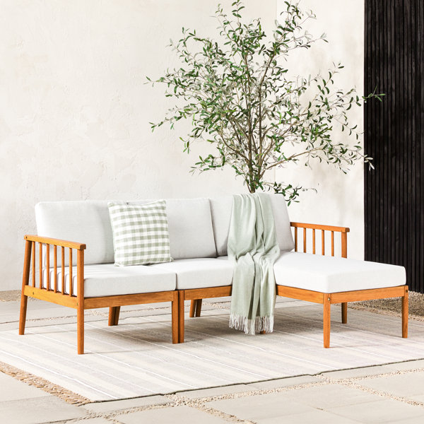 Sectional Wood Patio Sofas & Sectionals You'll Love | Wayfair