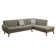 George Oliver Millette 3 - Piece Upholstered Sectional & Reviews | Wayfair