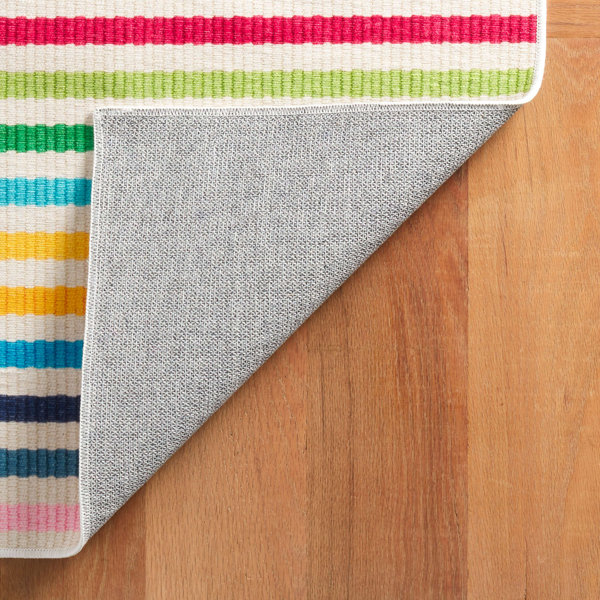 Dash and Albert Rugs Rainbow Stripe Multi Machine Washable Rug | Wayfair