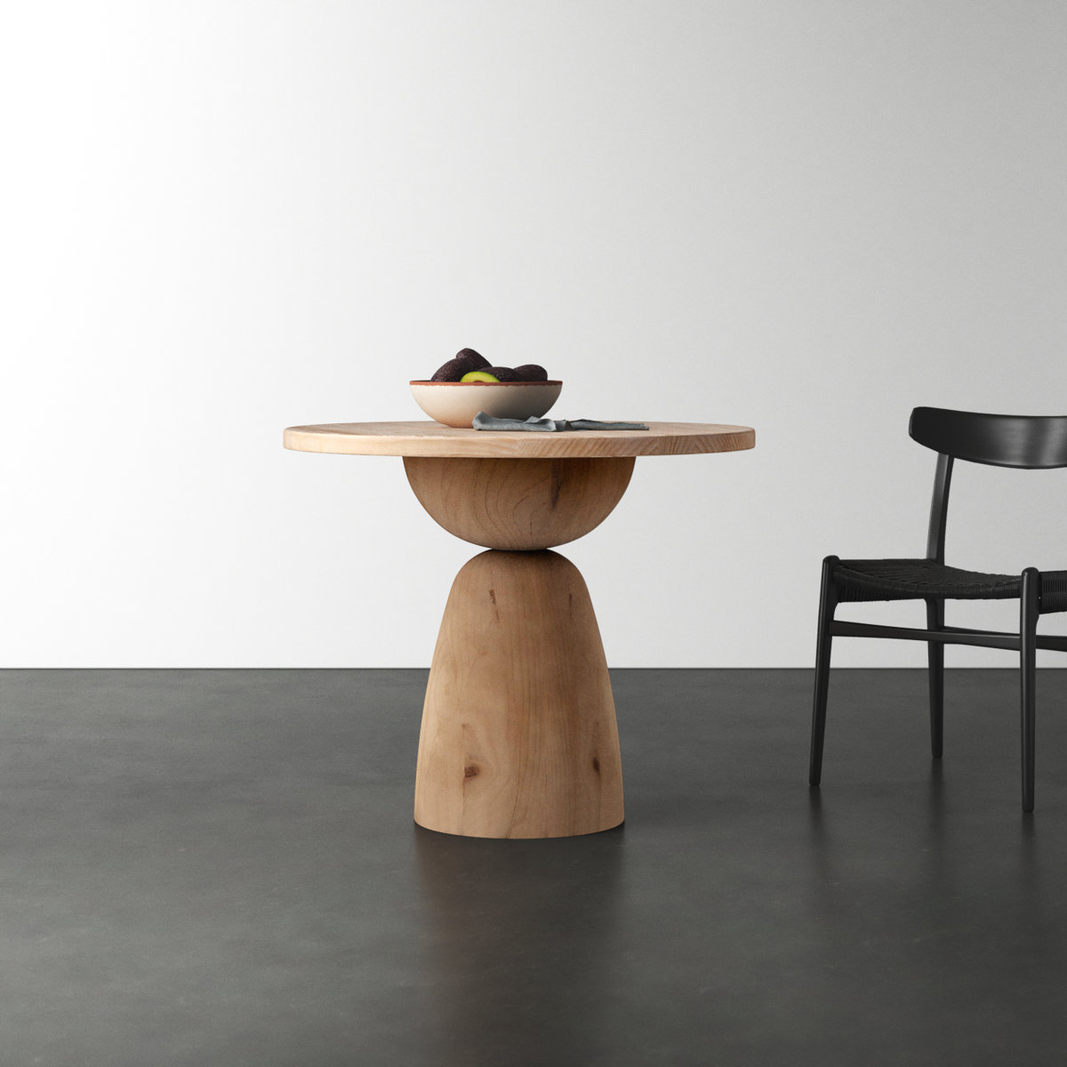 AllModern Saria Reclaimed Pine Round Modern Hourglass Bistro Dining ...